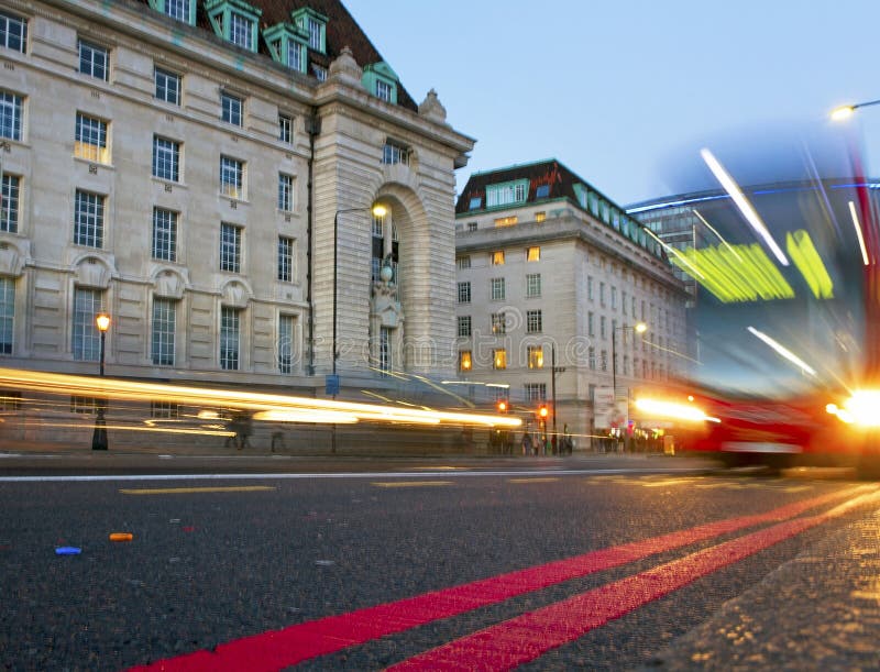 Red bus in London. stock image. Image of abstract, traffic - 38852981
