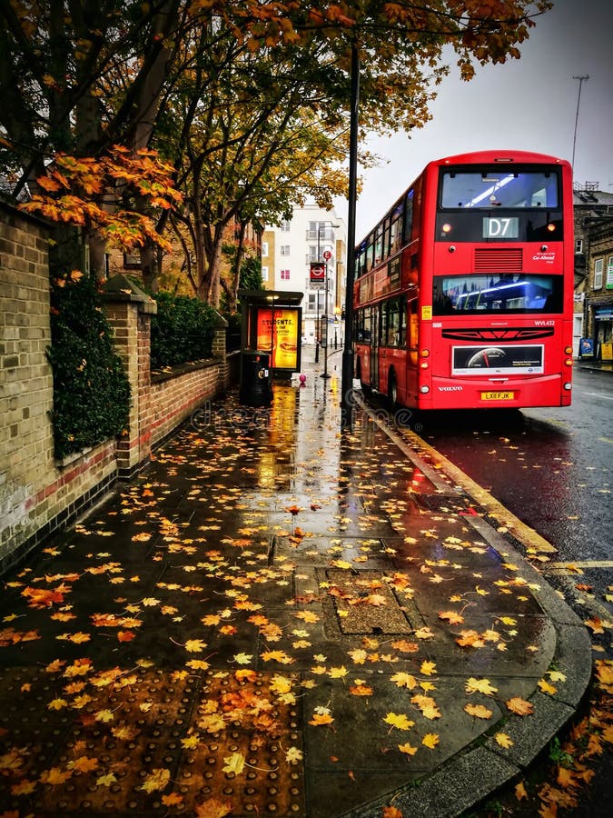 Red bus london at bus stop editorial photography. Image of time - 177774357
