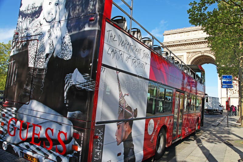 Paris Eiffel Tower Red Bus France Stock Photos - Free & Royalty-Free ...