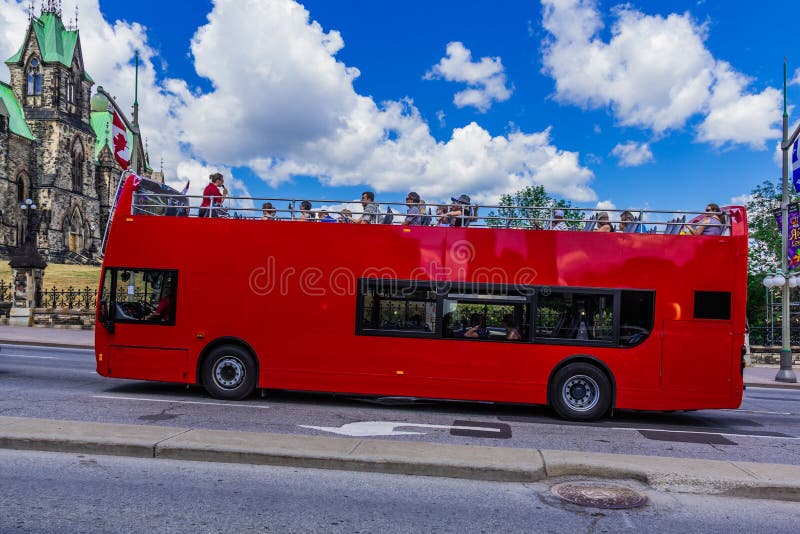 A Red Bus beside Parliament Building Editorial Stock Photo - Image of ...