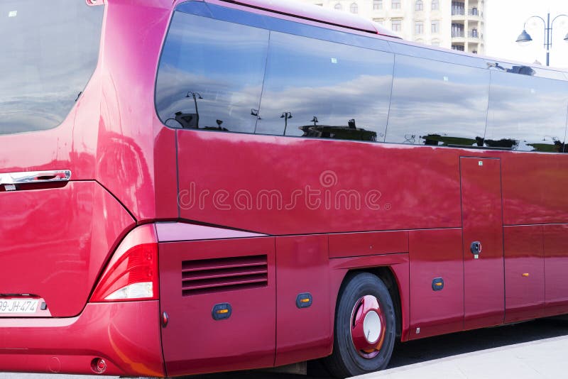 Red Buses are at the City Bus Stop Stock Photo - Image of passenger ...