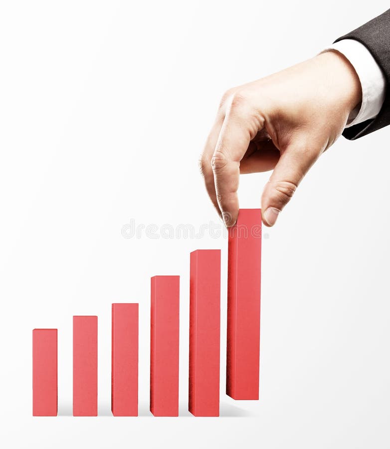 Red business graph stock photo. Image of business, achievement - 60662720