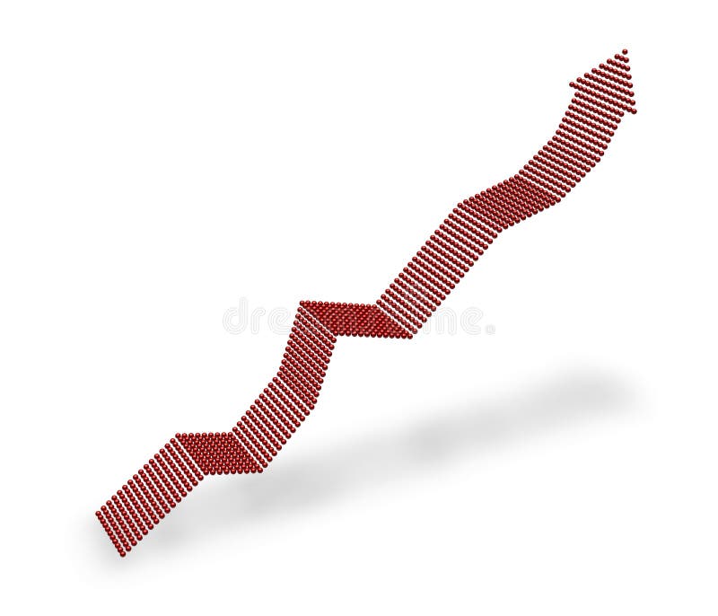 Red Business Graph Up Arrow Stock Illustration - Illustration of ...