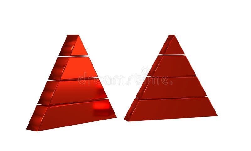 Red Business Pyramid Chart Infographics Icon Isolated on Transparent ...