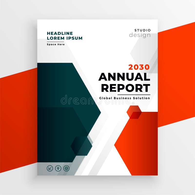 Red Business Template Annual Report Flyer Design Stock Vector ...