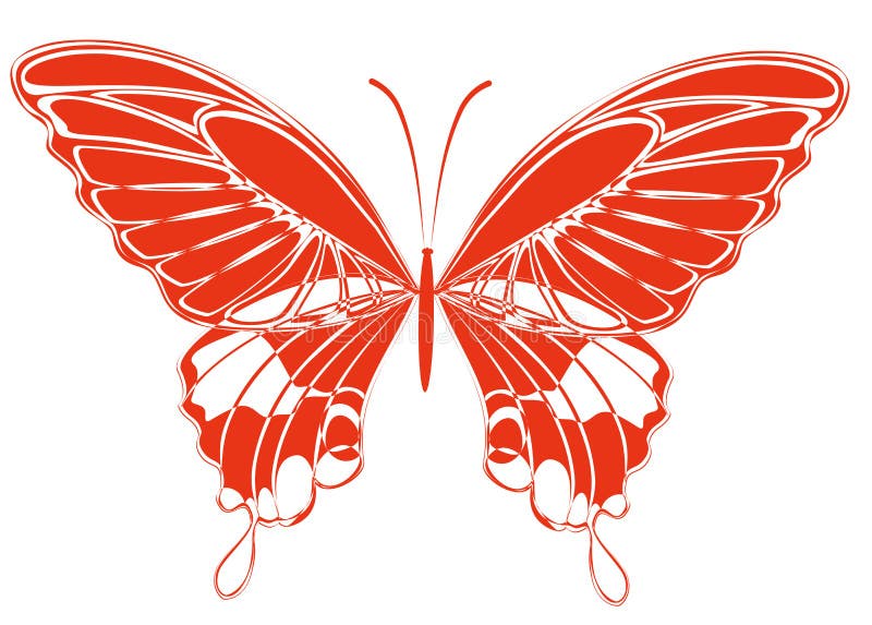 Red Butterfly Vector EPS Design Stock Vector - Illustration of clipart ...