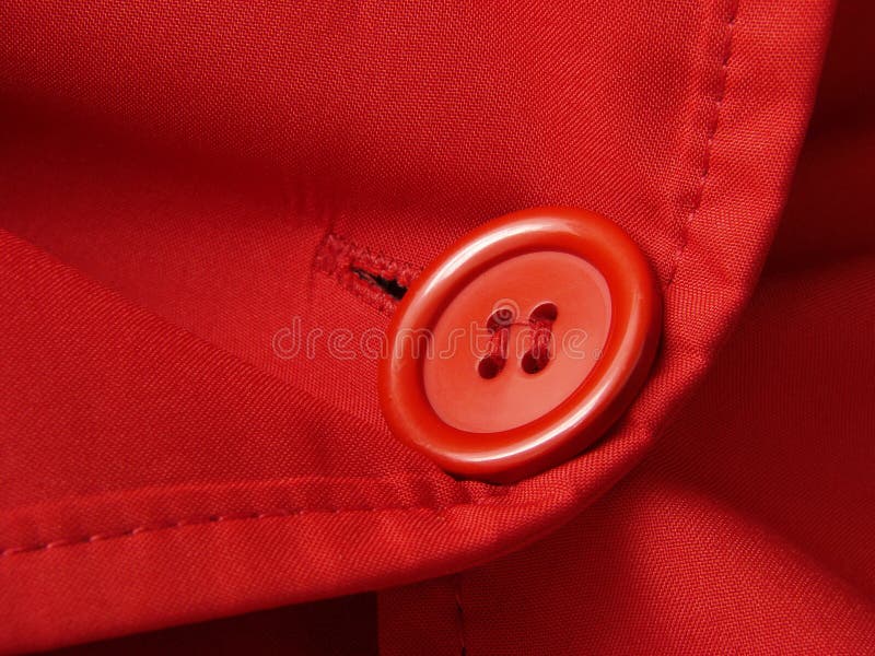 Red button stock photo. Image of detail, seam, fabric - 10972976