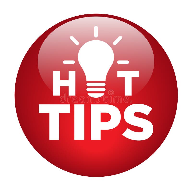 Hot tips button stock illustration. Illustration of creative - 181724011