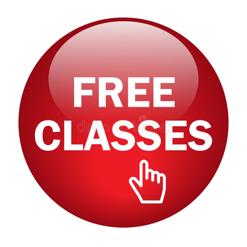 Free Classes Sign Over Colorful Cut Out Ribbon Confetti Background ...