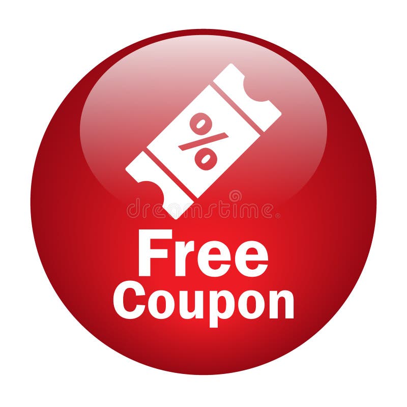 Free Coupon Token Icon Button Stock Illustration - Illustration of ...