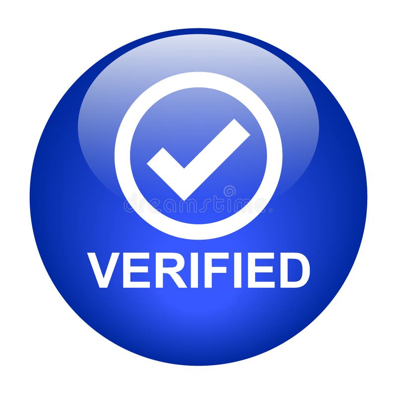 Verified Tick Button Transparent Stock Illustration - Illustration of ...