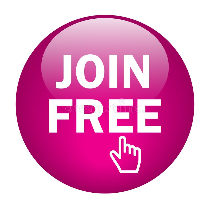 Join Free Icon Button on White Stock Illustration - Illustration of ...
