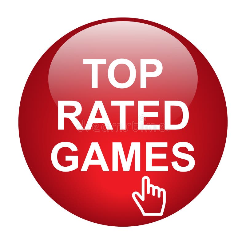 Top Rated Games Icon Button on White Stock Illustration - Illustration ...