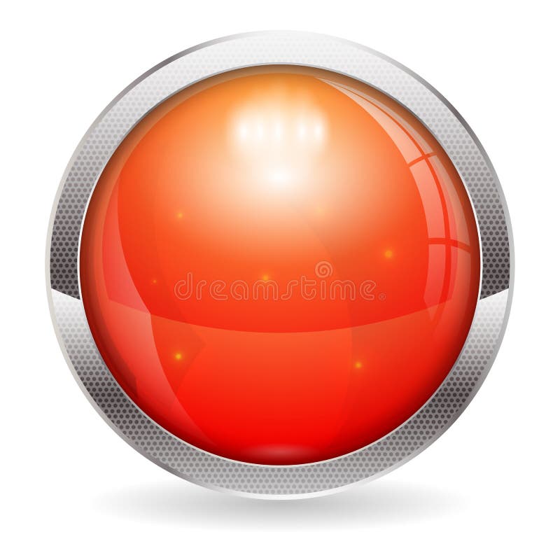 Alarm button stock vector. Illustration of glossy, button - 22722083