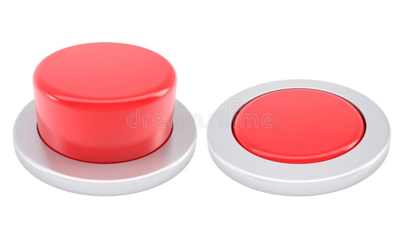 Clear red push button stock illustration. Illustration of emergency ...