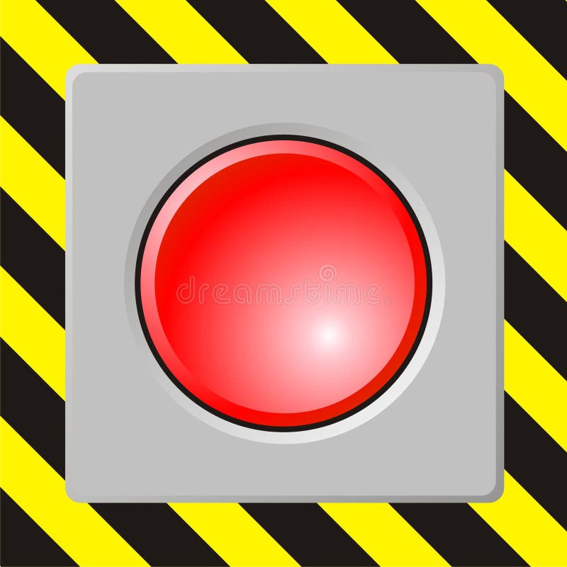 Red button stock vector. Illustration of sign, flash, connection - 9061307