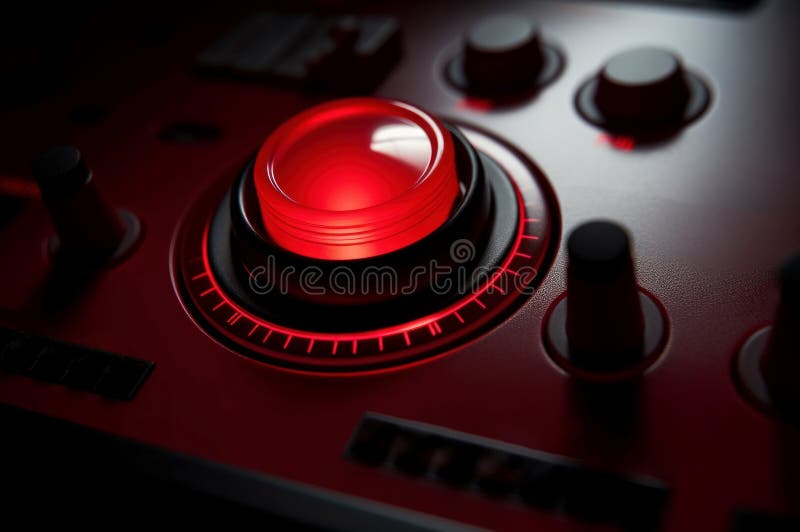 Red Button Alert Control Equipment. Generate Ai Stock Photo - Image of ...