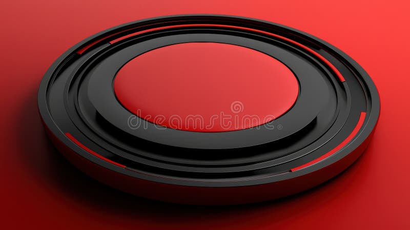 Red Button with Black Circle, a Striking Design Element for Modern ...