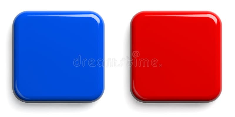Red Button and Blue Button - Isolated Stock Illustration - Illustration ...
