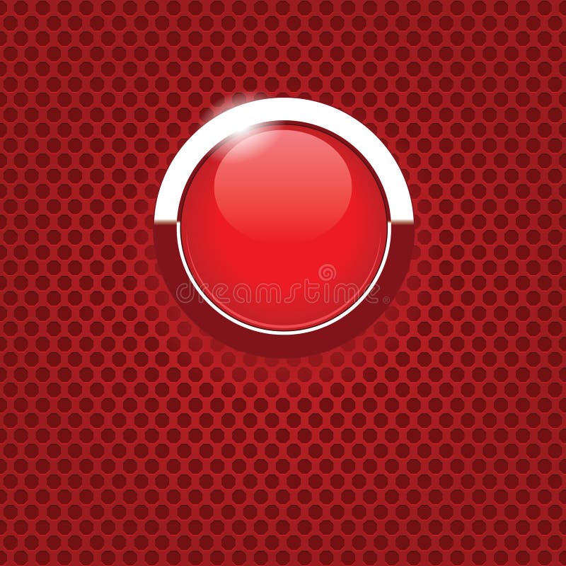 Red Button on Carbon Texture Stock Vector - Illustration of circle ...