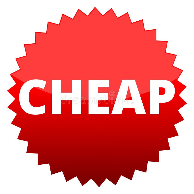 Red button cheap stock vector. Illustration of choose - 94068513