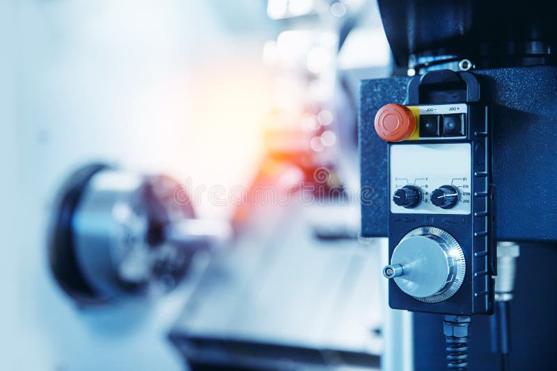 Red Button Control Panel CNC Industrial Robot for Detail Machine ...