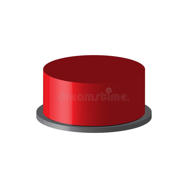 Red Button 3D Vector Design Stock Vector - Illustration of decoration ...
