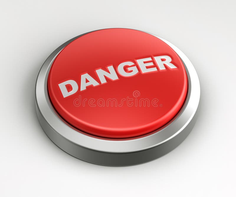 Red button - danger stock illustration. Illustration of power - 6048319