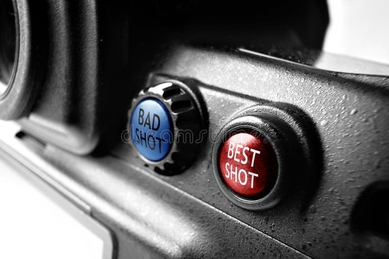 Red Button and Dark Blue Button Stock Image - Image of wide, humour ...