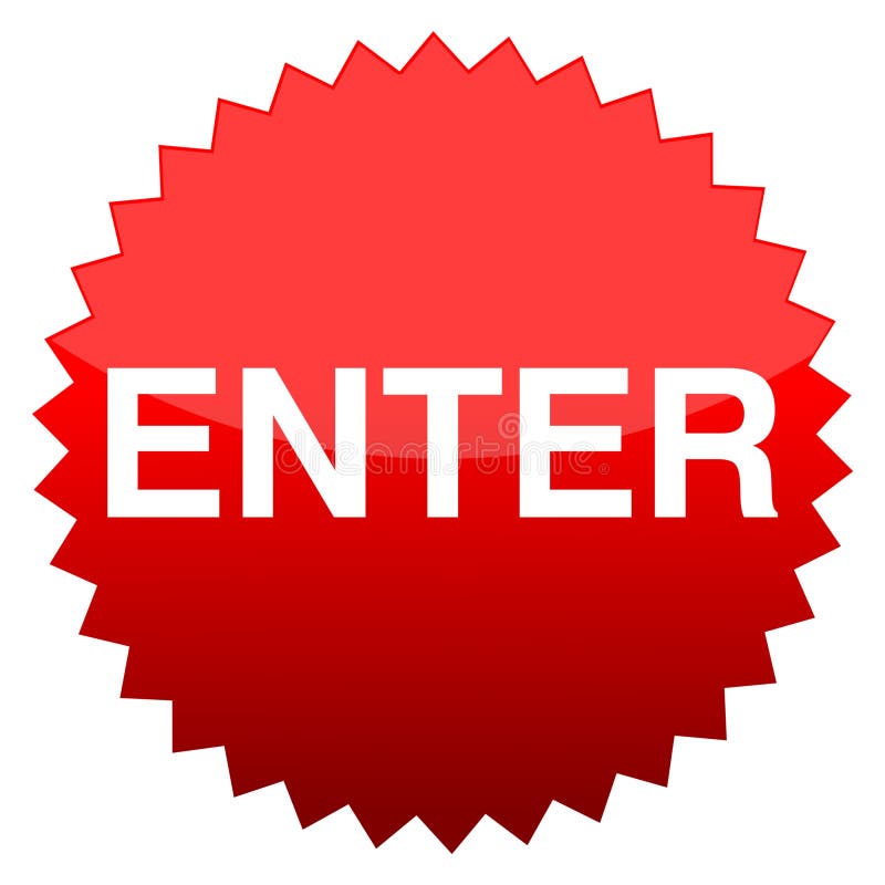 Red button enter stock vector. Illustration of exclamation - 94162854