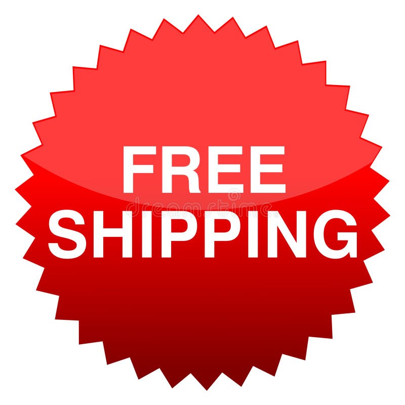 Red button free shipping stock vector. Illustration of levels - 94162914