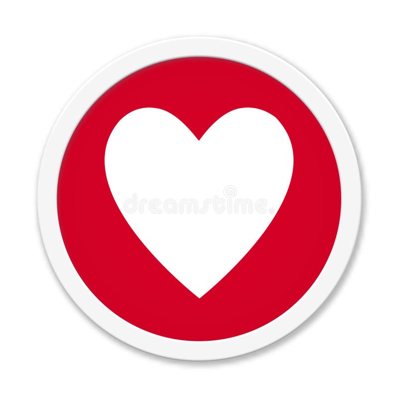 Red Button: Heart stock illustration. Illustration of emotion - 128422591