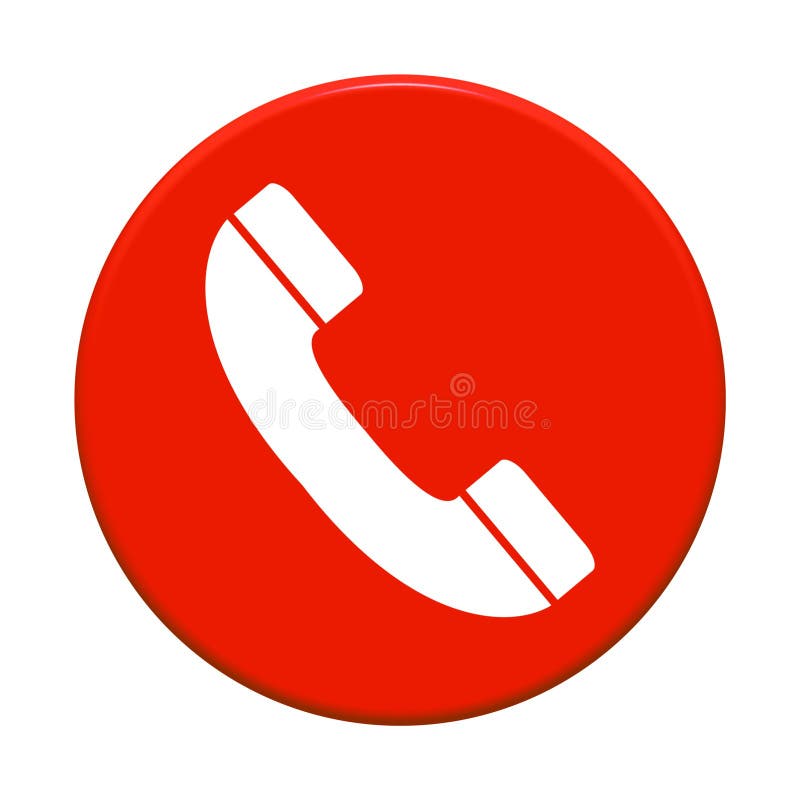 Red Button: Hotline Icon stock illustration. Illustration of symbol ...