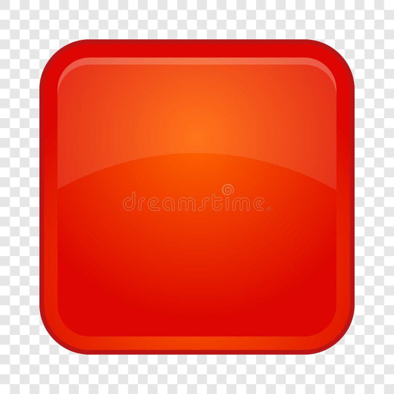 Red Button Icon, Cartoon Style Stock Vector - Illustration of glass ...