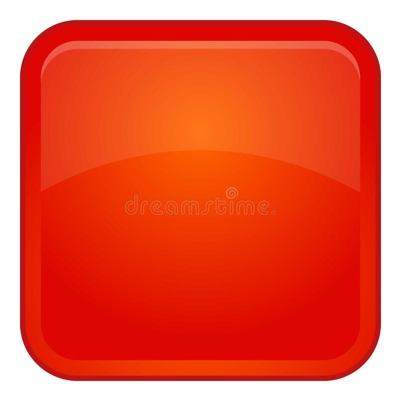 Red Button Icon, Cartoon Style Stock Vector - Illustration of click ...