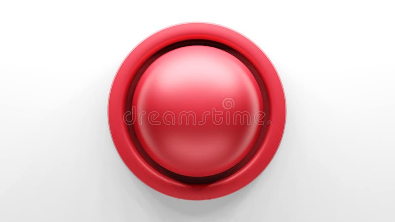 Red Button Isolate Backbround , 3D Render Stock Illustration ...