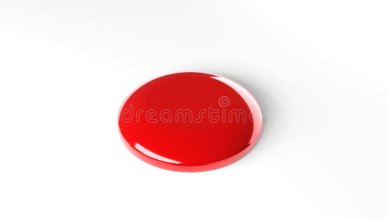 Red Button Isolate Backbround , 3D Render Stock Illustration ...