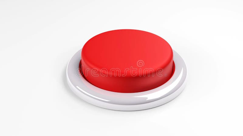 Red Button Isolate Backbround , 3D Render Stock Illustration ...