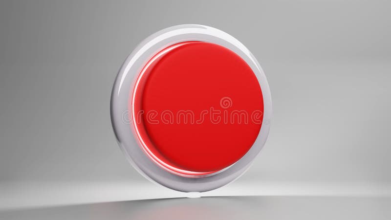 Red Button Isolate Backbround , 3D Render Stock Illustration ...