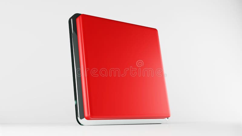 Red Button Isolate Backbround , 3D Render Stock Illustration ...