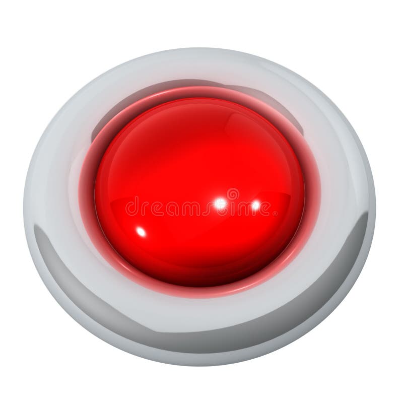 Big red button stock illustration. Illustration of chrome - 26365162