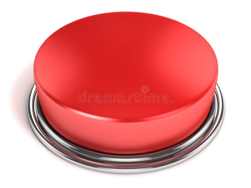 Red Button Isolated on White Background Stock Illustration ...