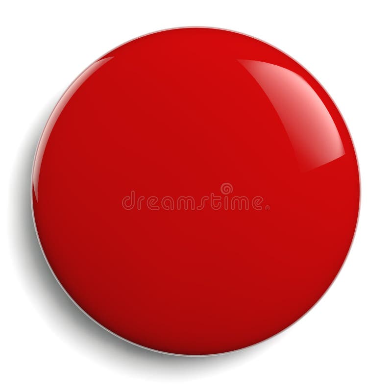 Red Button Isolated on White Stock Illustration - Illustration of label ...