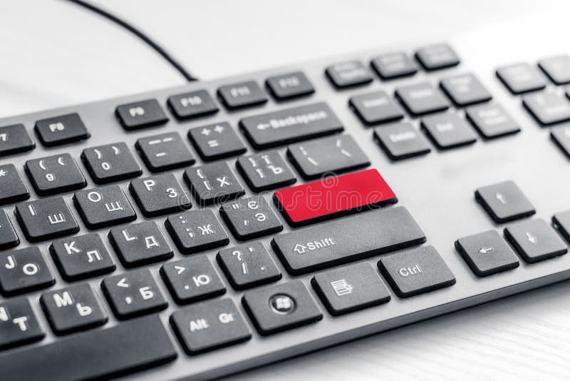 Close Up Red Keyboard Button Editorial Photo - Image of closeup ...