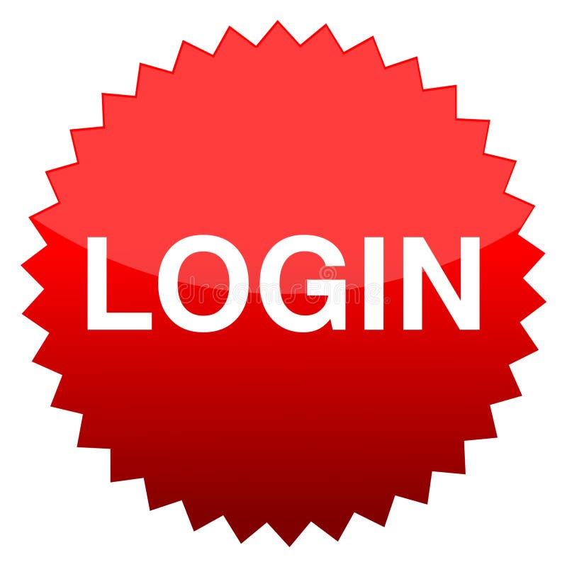 Login Sticker, Secure Access Button, Simple Vector Icon Stock Vector ...