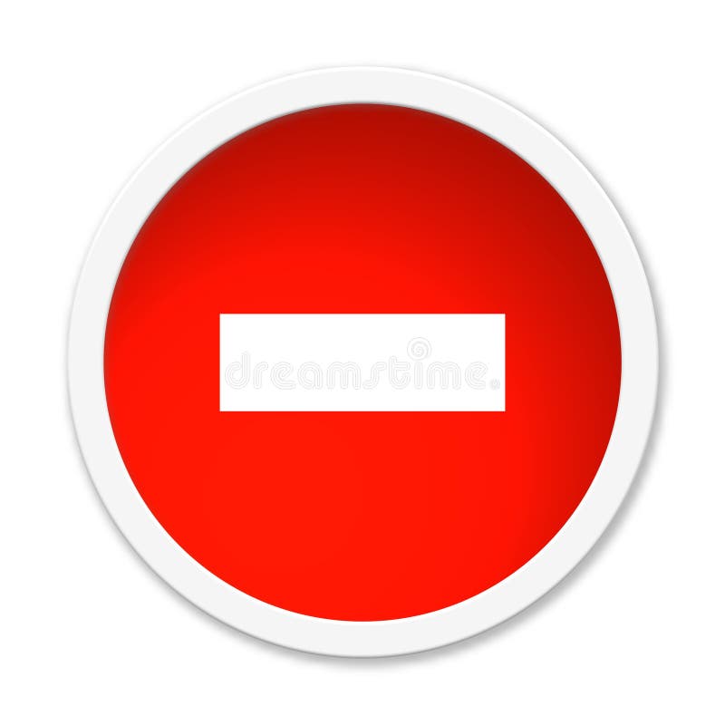 Set of White Minus & Plus Signs Icons, Flat Round Buttons. Stock Vector ...