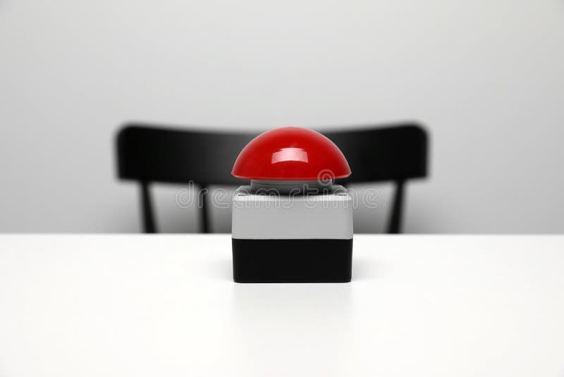 Red Button of Nuclear Weapon on White Table. War Concept Stock Image ...