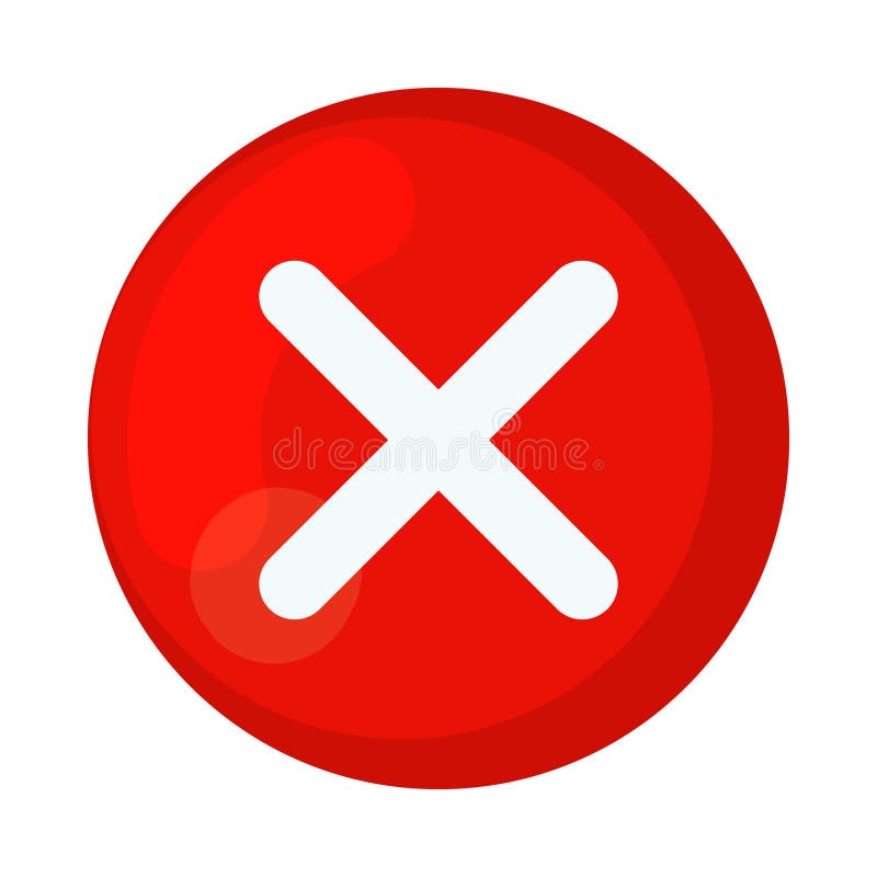 Red x button stock vector. Illustration of mark, sign - 273189343