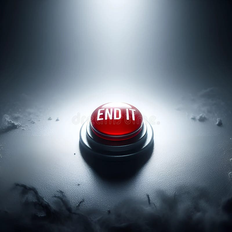A Red Button that Says it S End on it Stock Illustration - Illustration ...