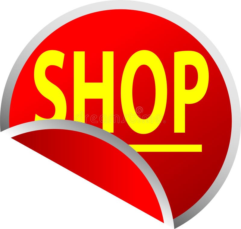 One Stop Shop a Red Sign on White Background Stock Vector ...